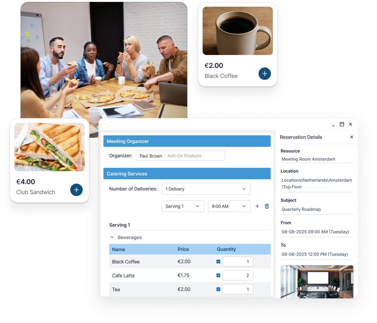 Simplified Catering & Service Bookings | Add-On Products